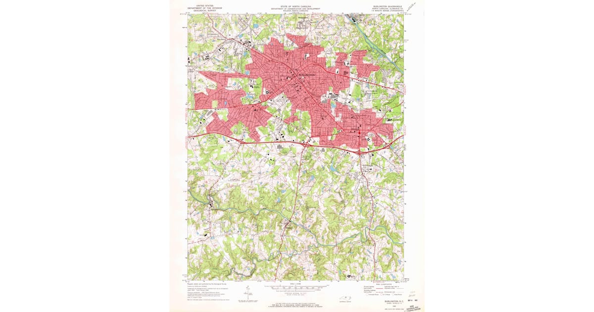 1969 Map of Burlington, NC — High-Res | Pastmaps