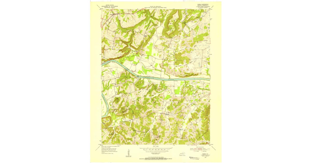 1954 Map of Burna, KY — High-Res | Pastmaps