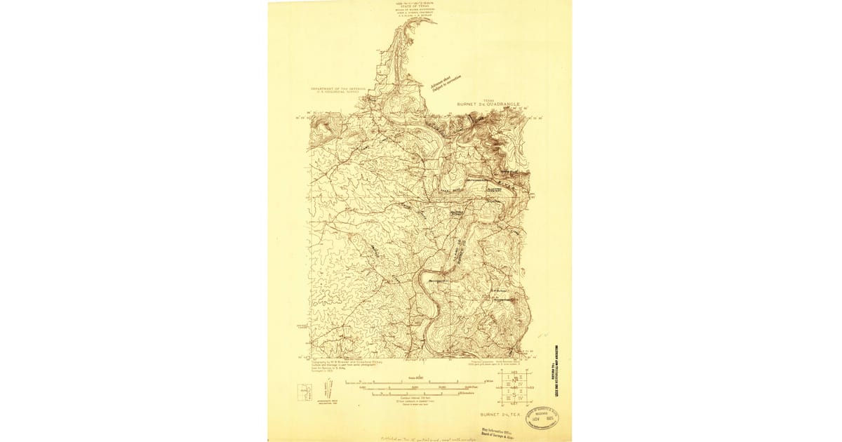 1925 Map of Burnet 2-c, Llano County, TX — High-Res | Pastmaps