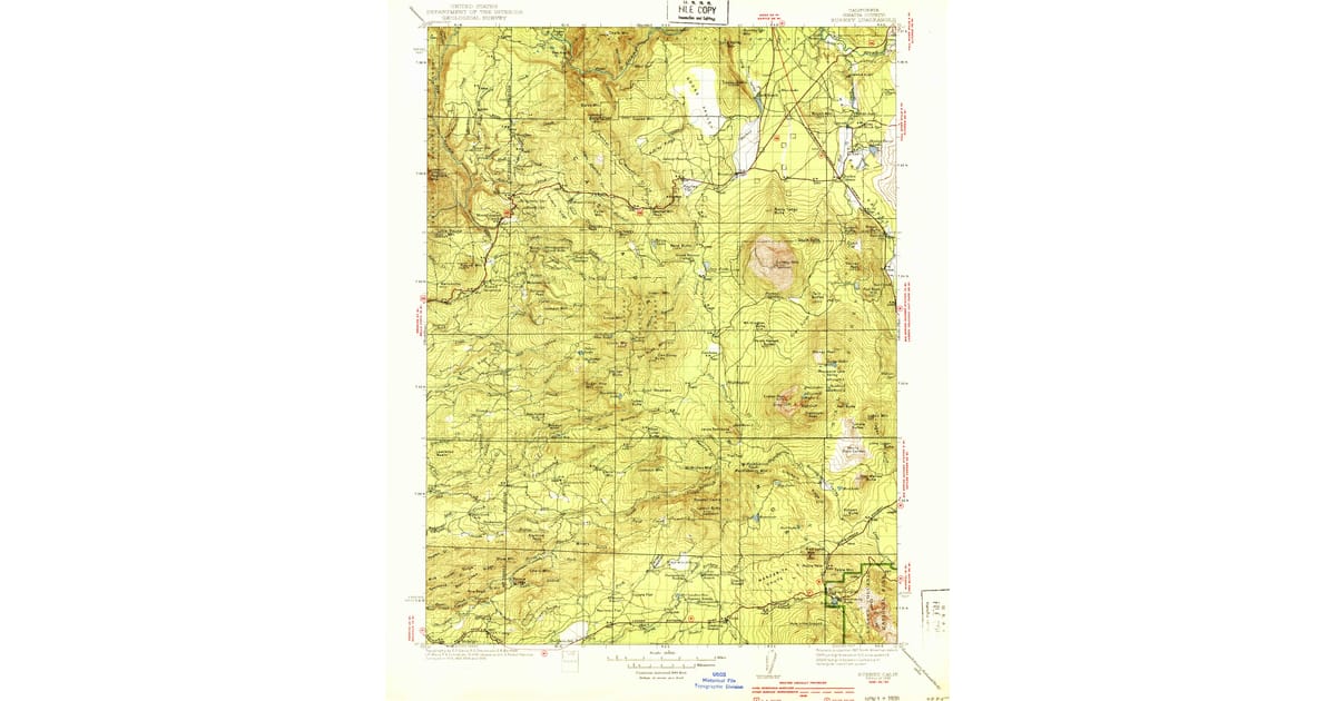 1939 Map of Burney, CA — High-Res | Pastmaps