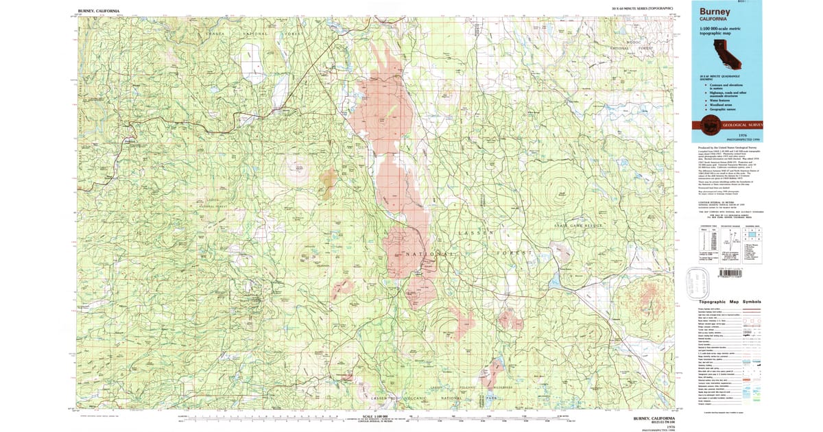 1976 Map of Burney, CA — High-Res | Pastmaps