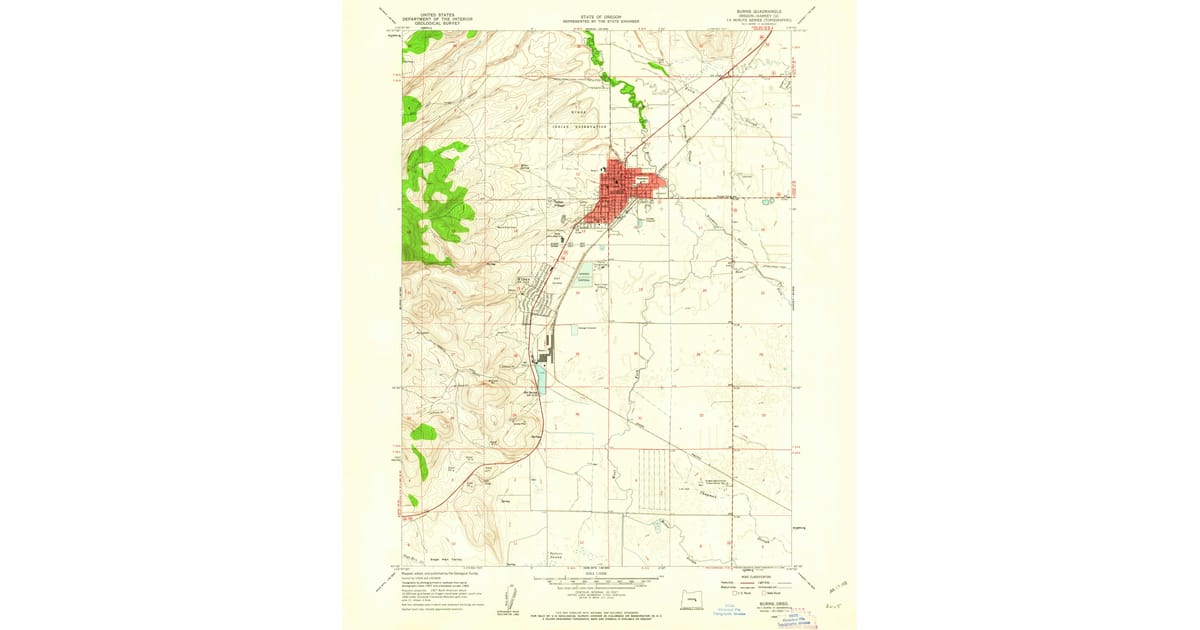 1960 Map of Burns, OR — High-Res | Pastmaps