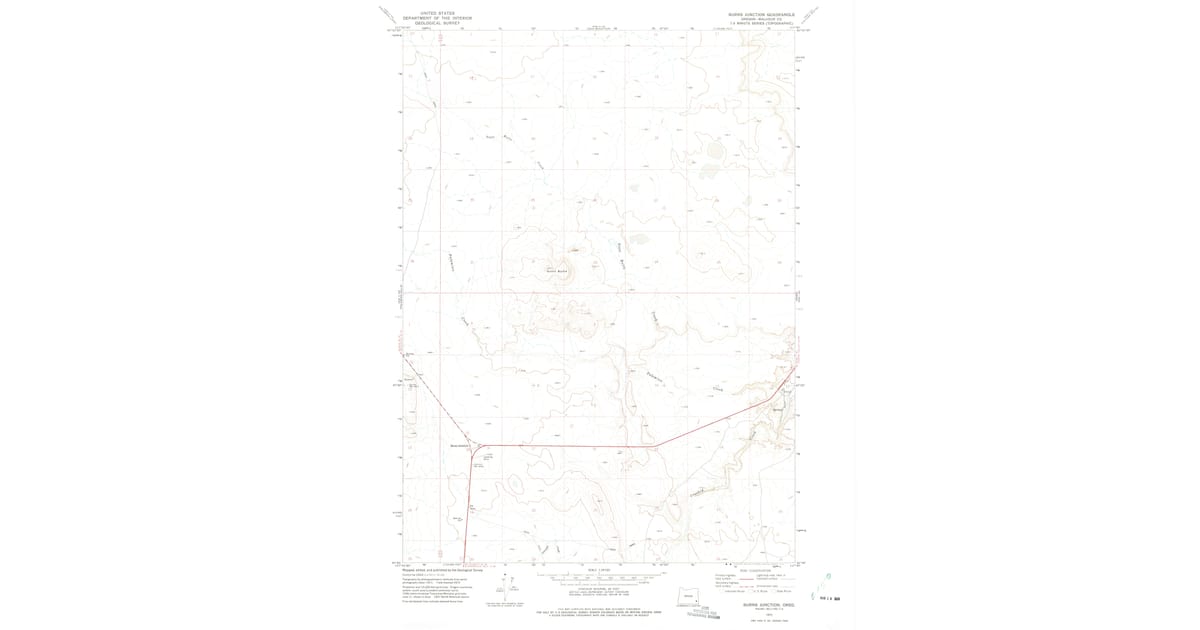 1972 Map of Burns Junction, Malheur County, OR — High-Res | Pastmaps