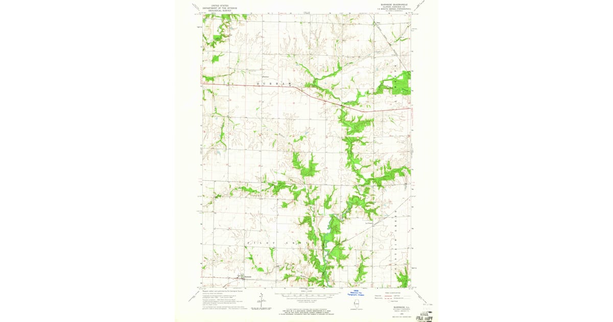 1964 Map of Burnside, Hancock County, IL — High-Res | Pastmaps
