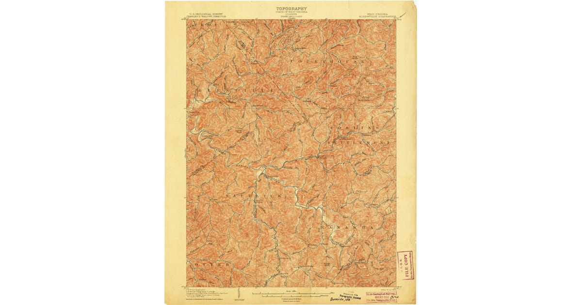 1906 Map of Burnsville, WV — High-Res | Pastmaps