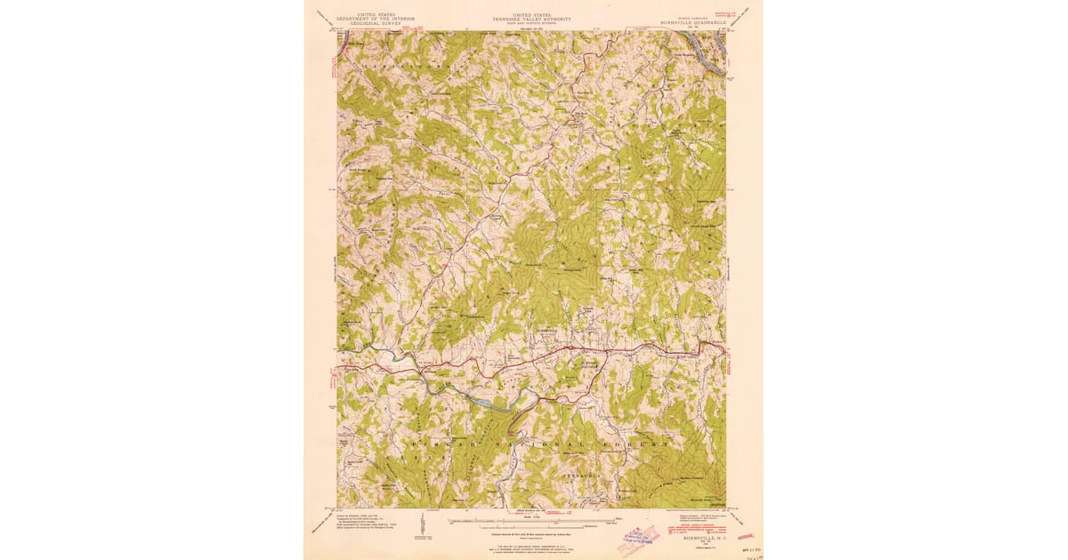 1939 Map of Burnsville, NC — High-Res | Pastmaps