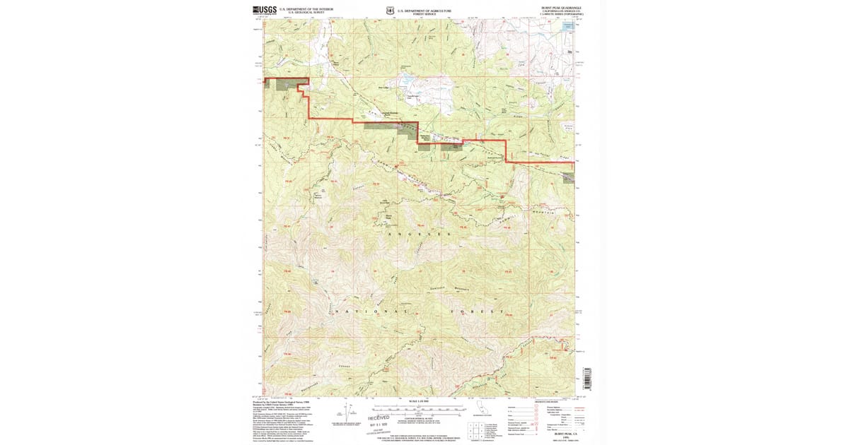 1990s Maps of Lake Hughes, CA | Pastmaps