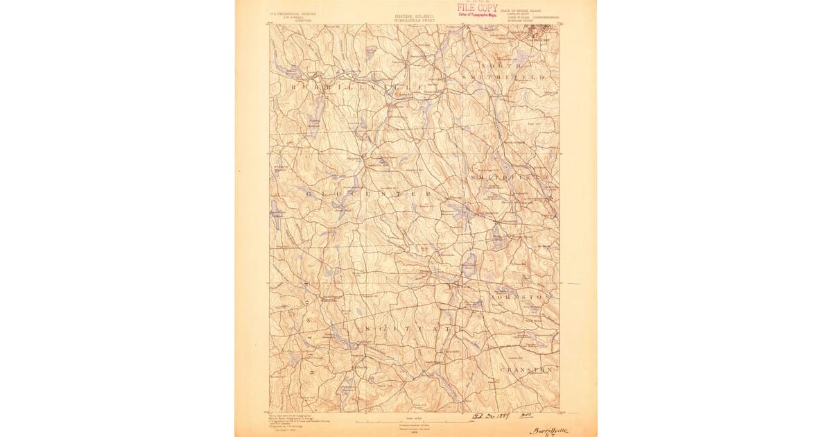 1889 Map of Burrillville, Providence County, RI — High-Res | Pastmaps