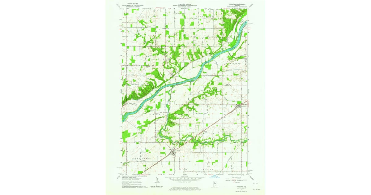 1962 Map of Burrows, IN — High-Res | Pastmaps