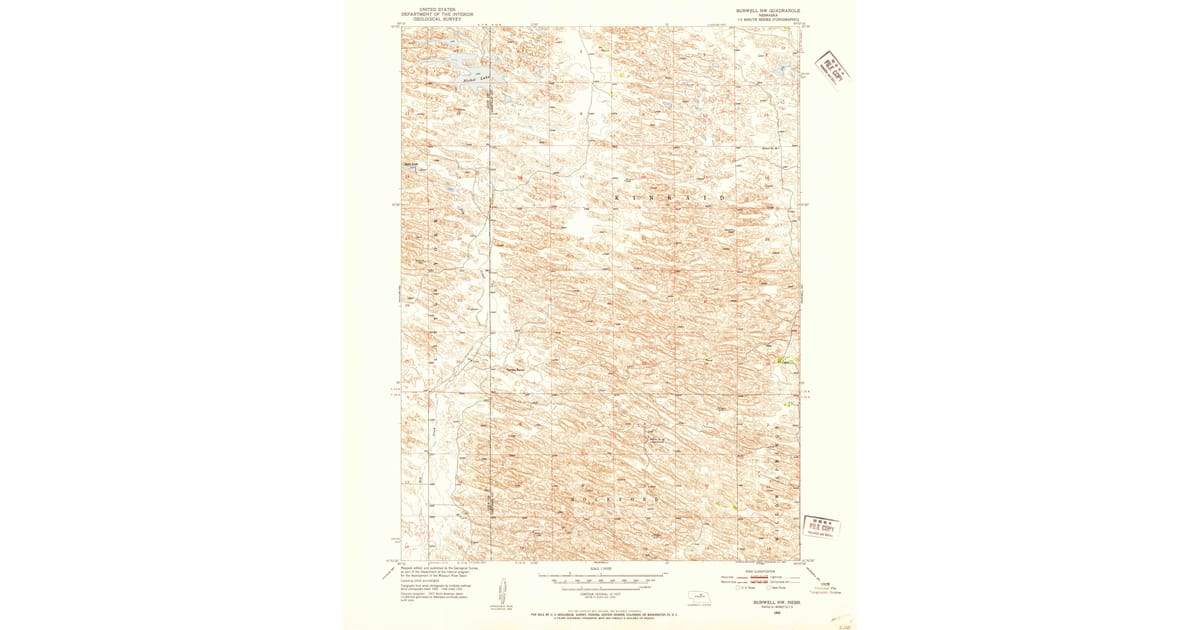 1952 Map of Burwell NW, Garfield County, NE — High-Res | Pastmaps