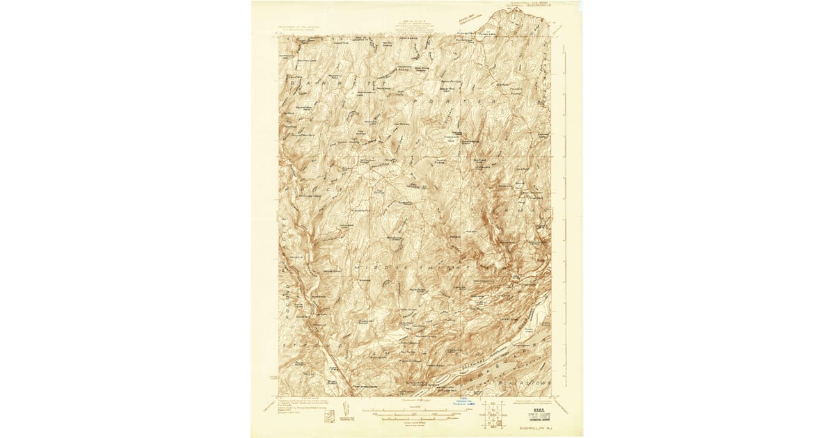 1924 Map of Bushkill, Monroe County, PA — High-Res | Pastmaps