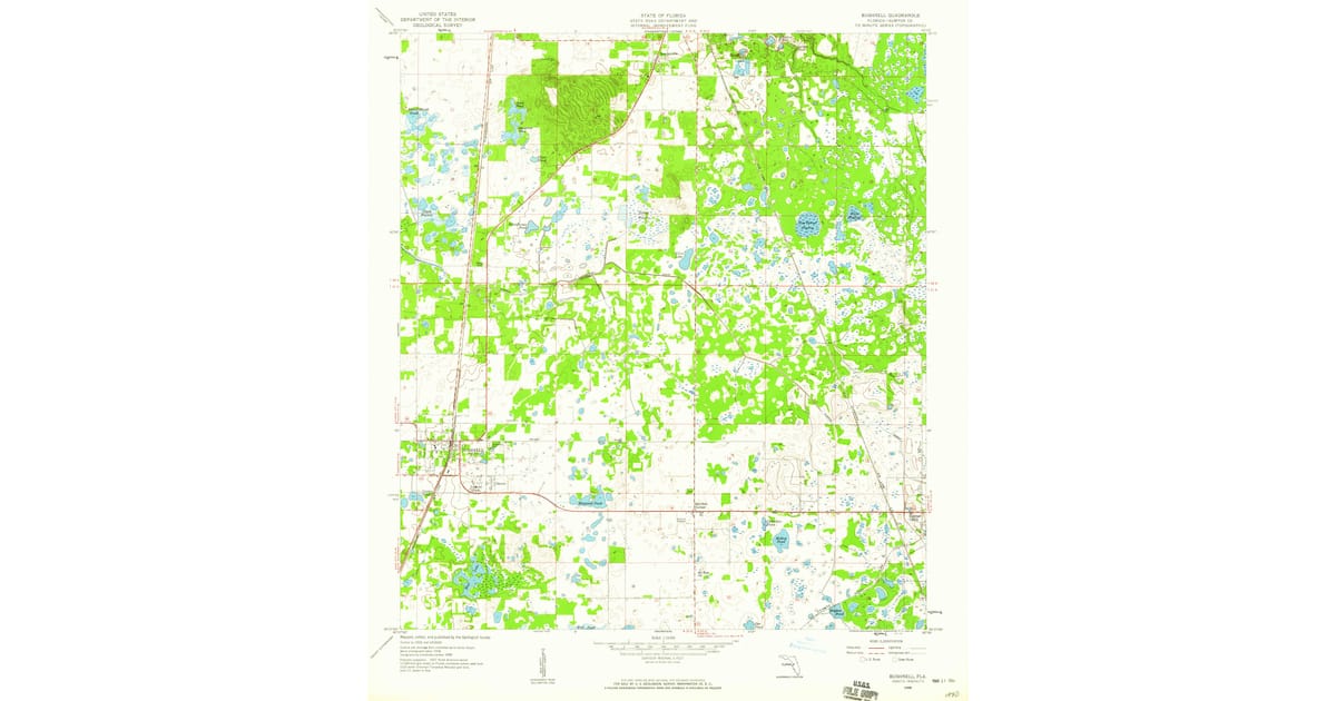 1958 Map of Bushnell, FL — High-Res | Pastmaps
