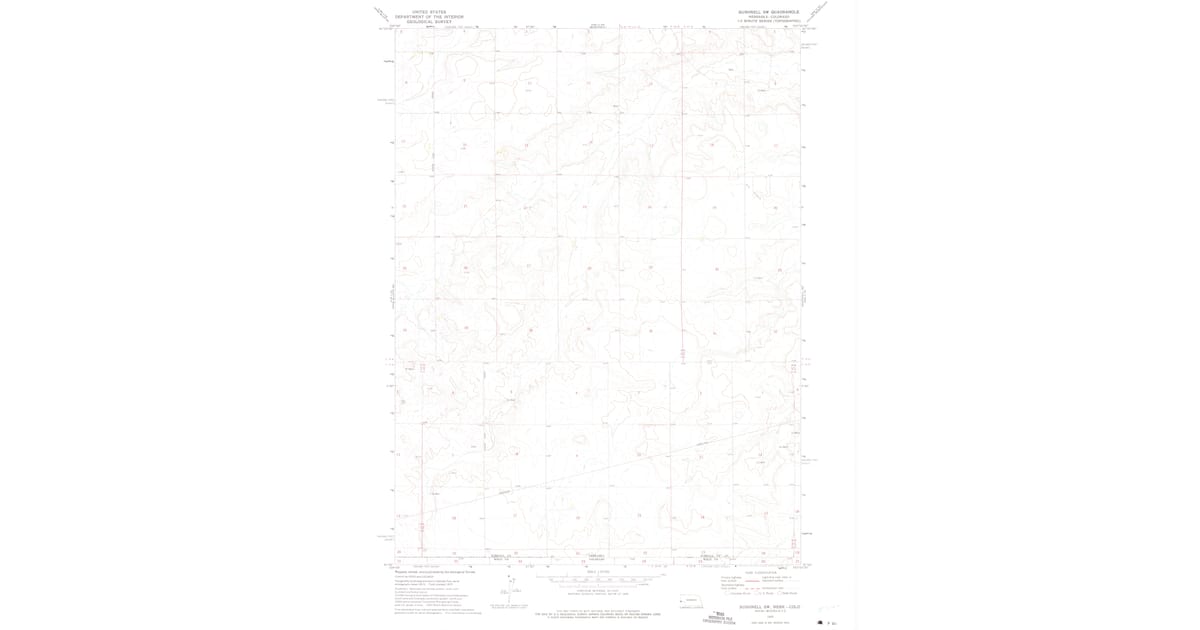 1972 Map of Bushnell SW, Kimball County, NE — High-Res | Pastmaps