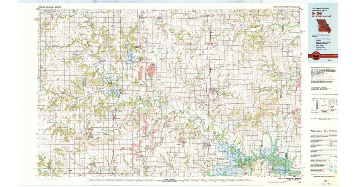 1980s Maps of Louisburg, KS | Pastmaps