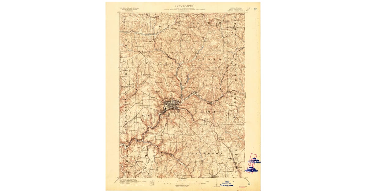 1911 Map of Butler, PA — High-Res | Pastmaps