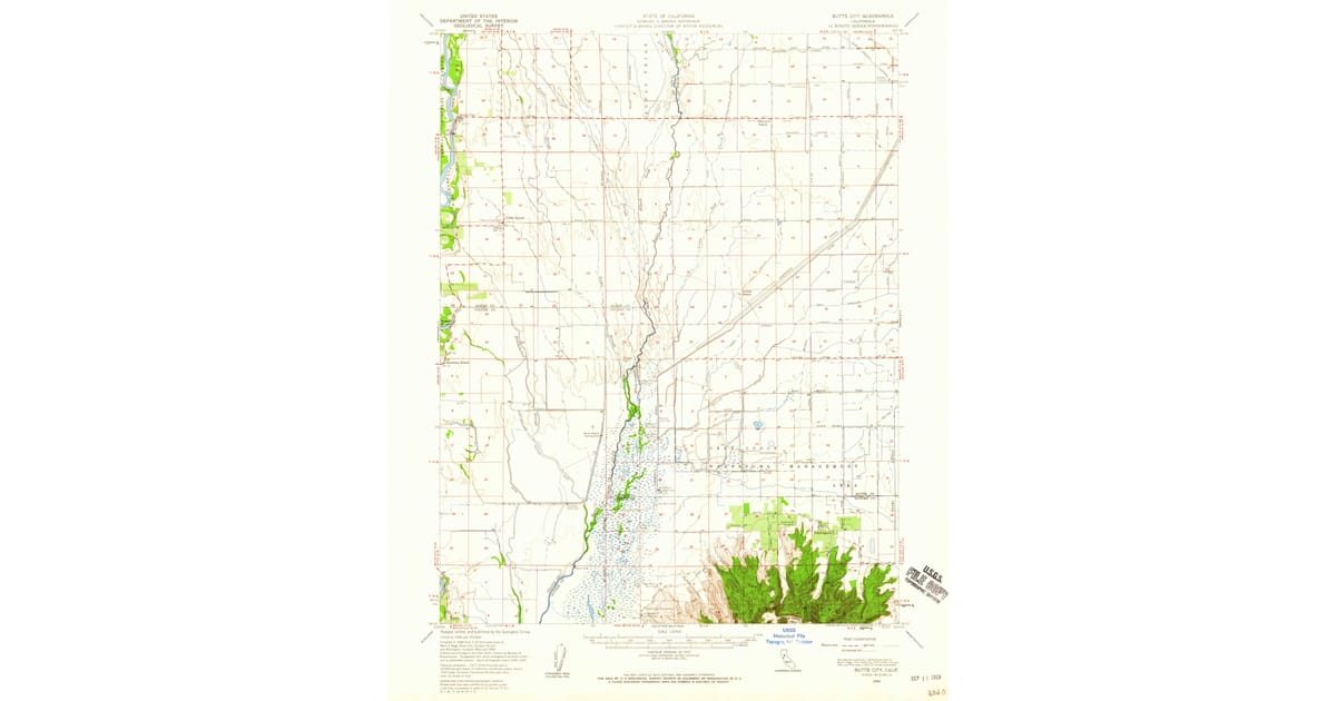 1954 Map of Butte City, Butte County, CA — High-Res | Pastmaps