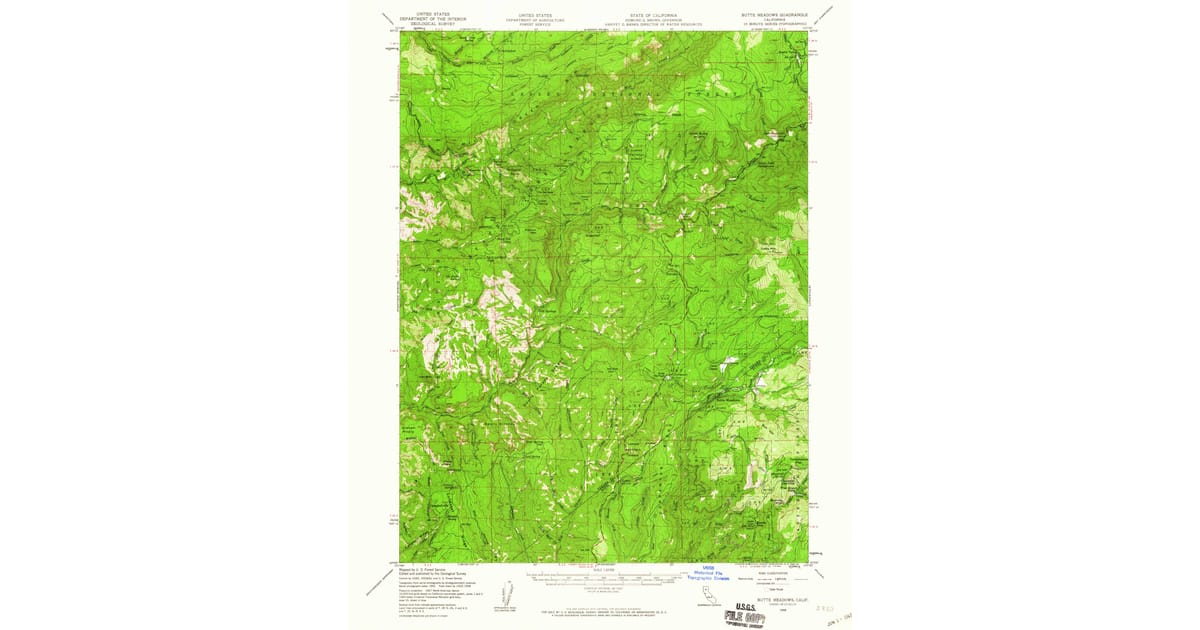 1958 Map of Butte Meadows, CA — High-Res | Pastmaps