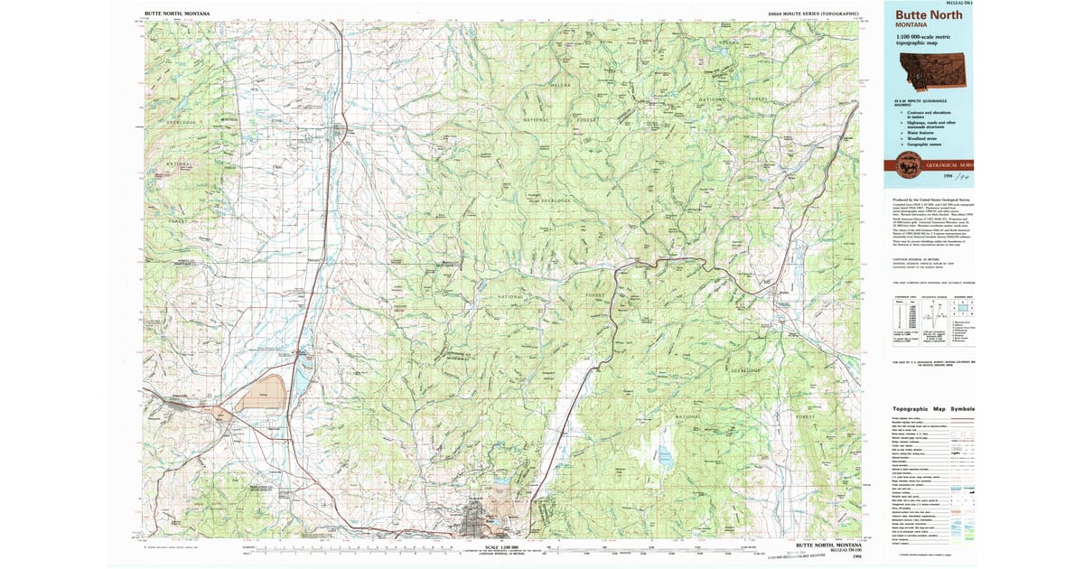 1990s Maps of Basin, MT | Pastmaps