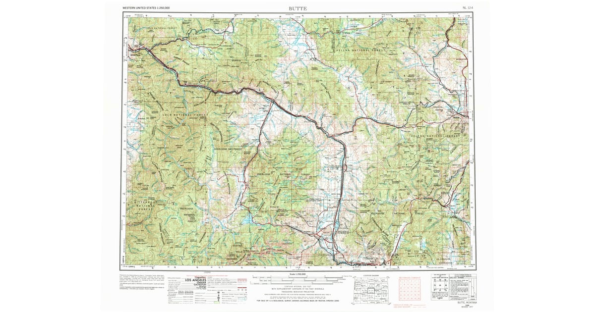 1950s Maps of Bonner, MT | Pastmaps