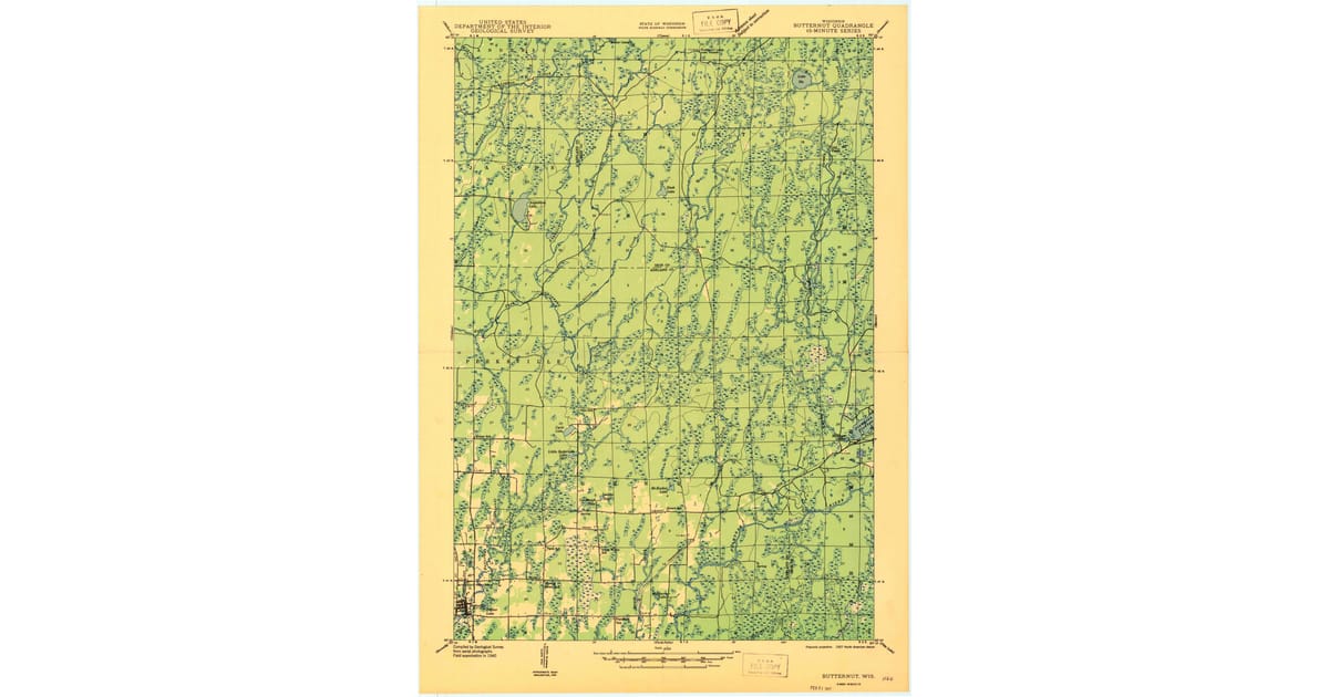 1947 Map of Butternut, WI — High-Res | Pastmaps