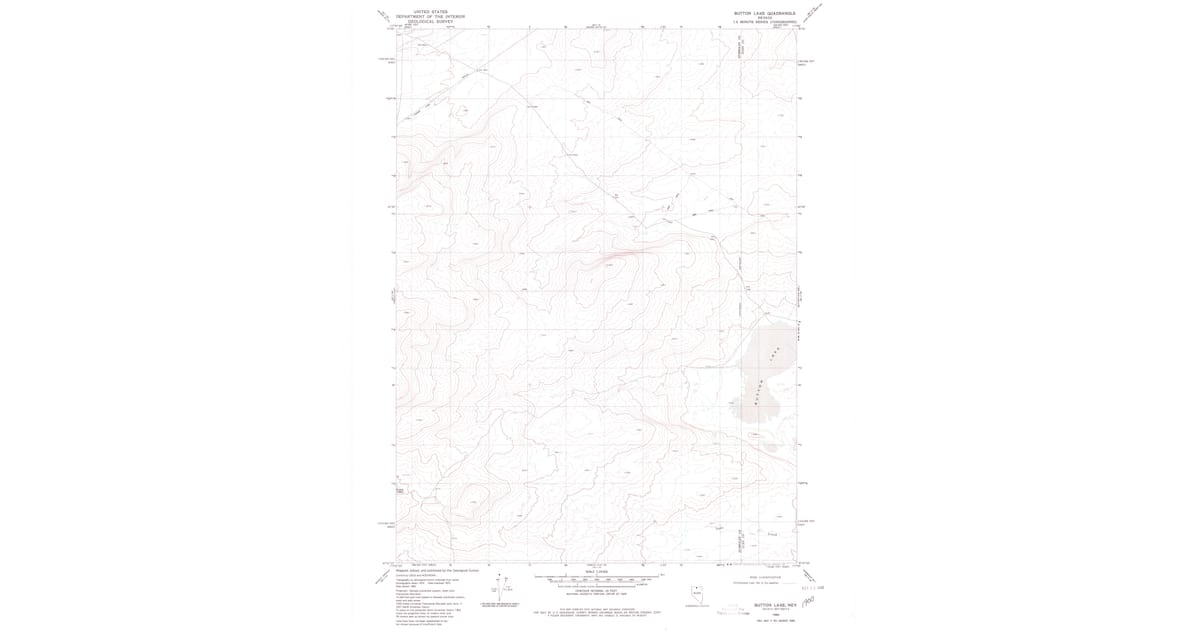 1980 Map of Button Lake, Humboldt County, NV — High-Res | Pastmaps