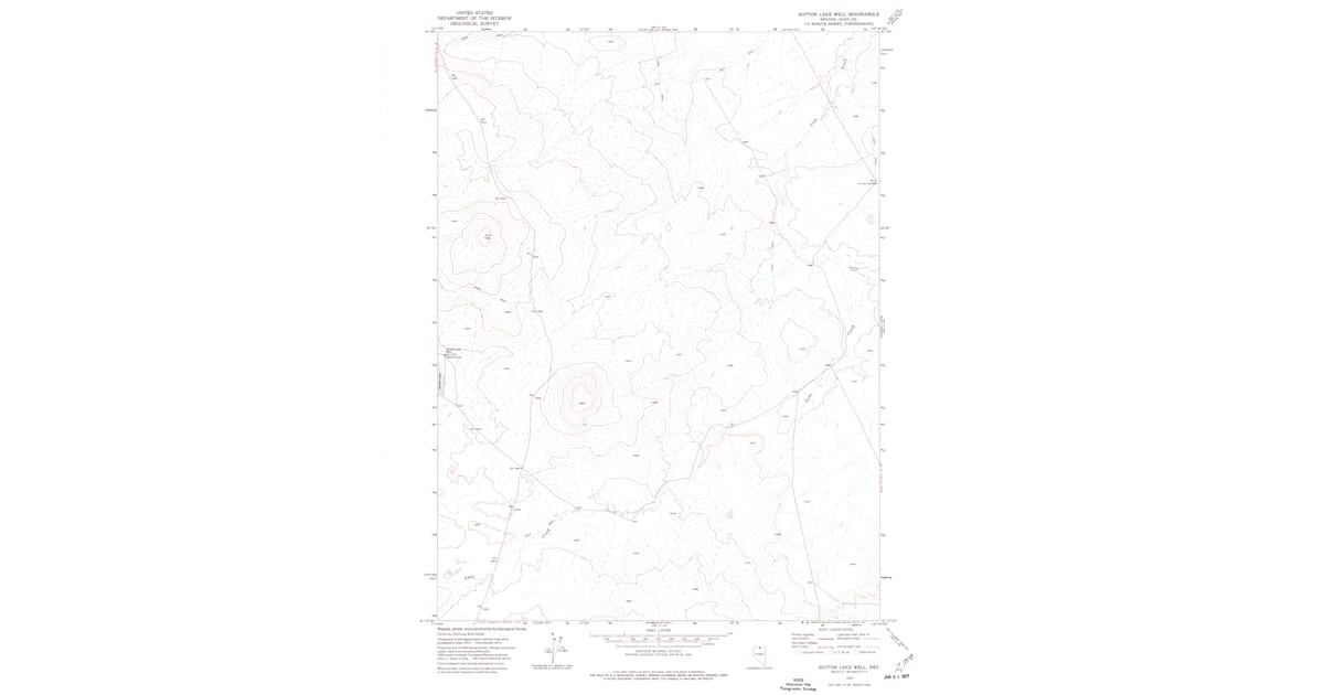 1973 Map of Button Lake Well, Elko County, NV — High-Res | Pastmaps