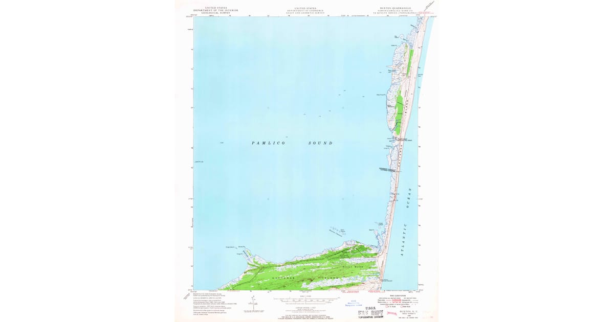 Old Maps of Buxton, NC | Pastmaps