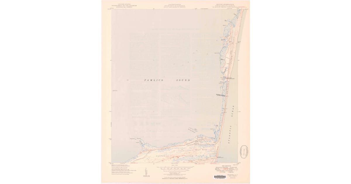 1950 Map of Buxton, NC — High-Res | Pastmaps