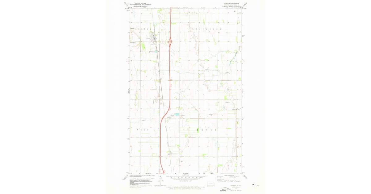 1971 Map of Buxton, ND — High-Res | Pastmaps