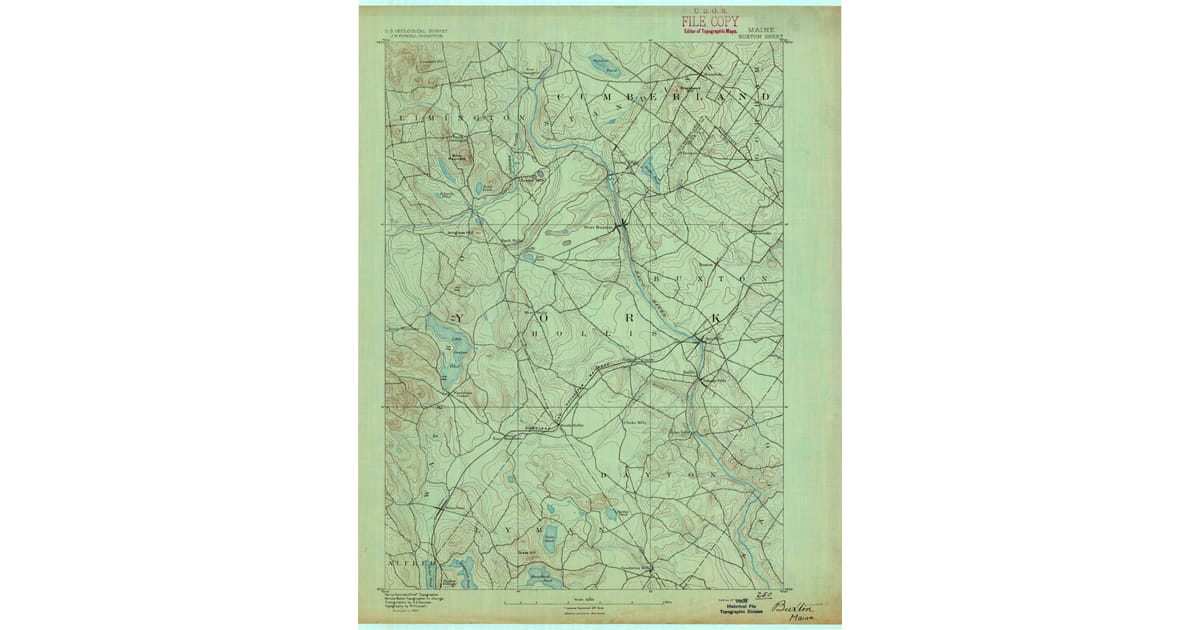 Old Maps of Buxton Center, Buxton for Genealogy | Pastmaps
