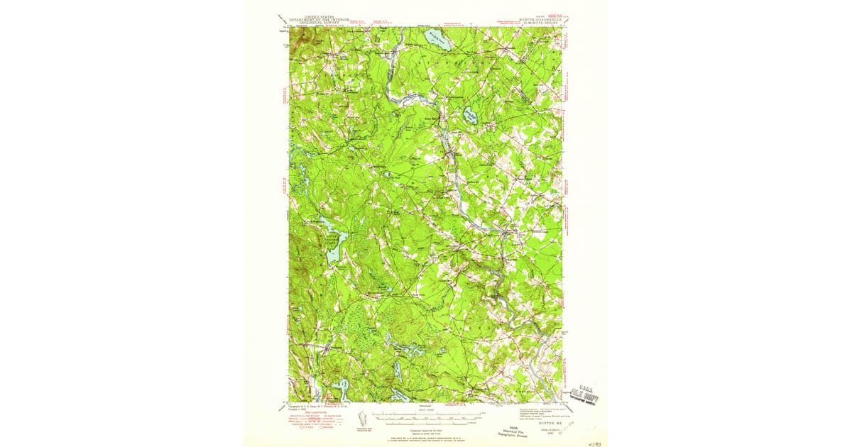 1942 Map of Buxton, York County, ME — High-Res | Pastmaps