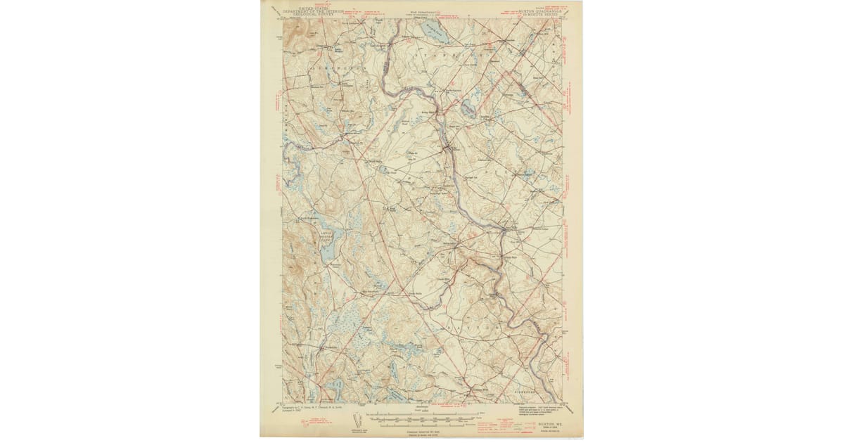 1944 Map of Buxton, York County, ME — High-Res | Pastmaps