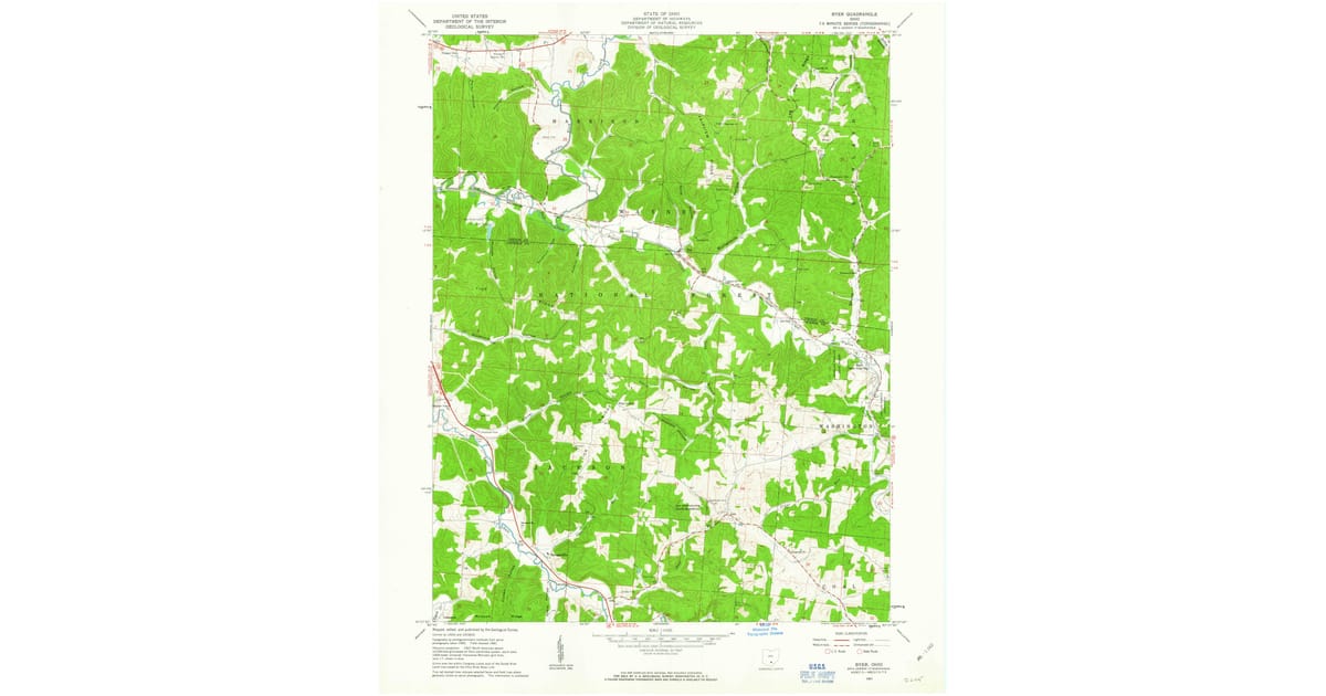1961 Map of Byer, Jackson County, OH — High-Res | Pastmaps