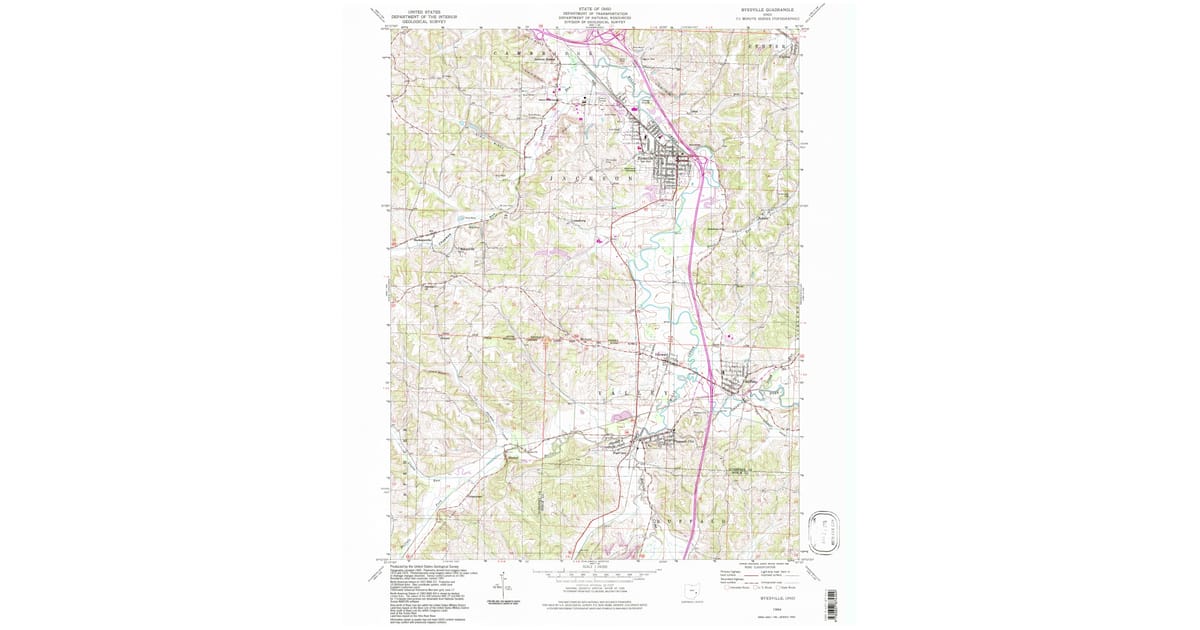 1994 Map of Byesville, OH — High-Res | Pastmaps