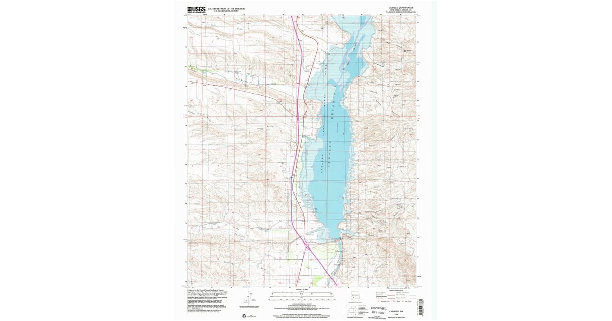 1996 Map of Caballo, NM — High-Res | Pastmaps