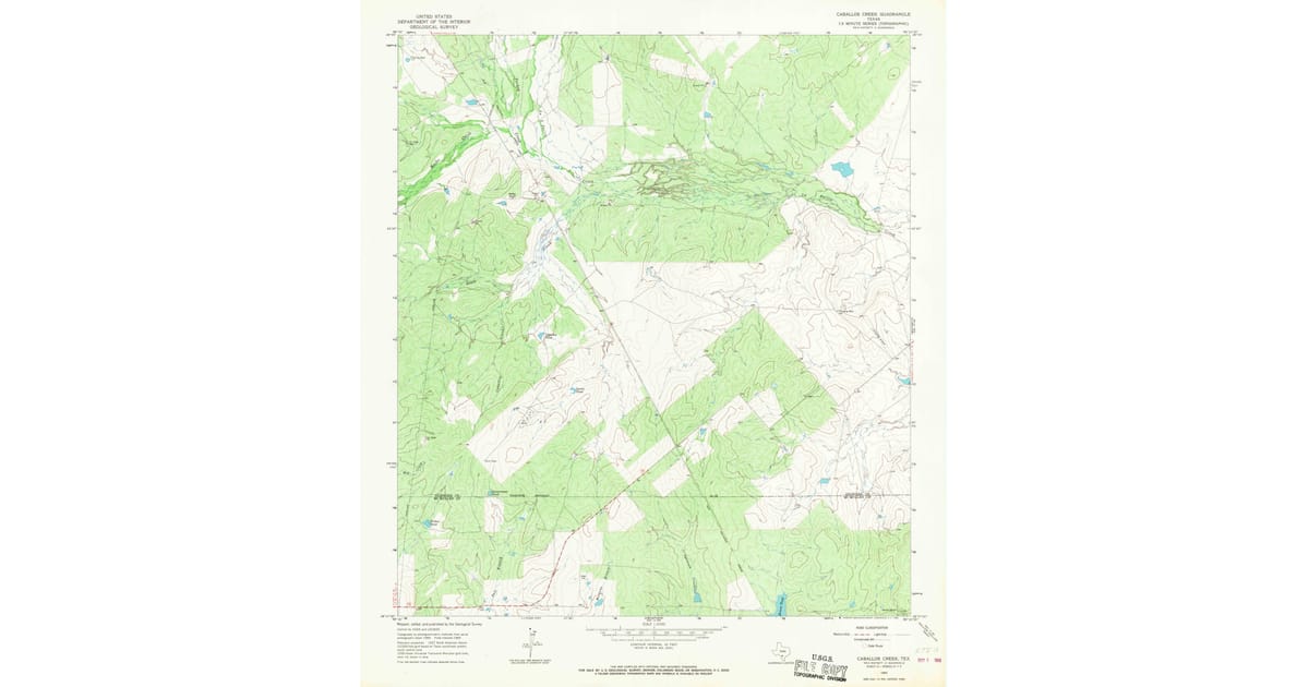 1965 Map of Caballos Creek, Atascosa County, TX — High-Res | Pastmaps