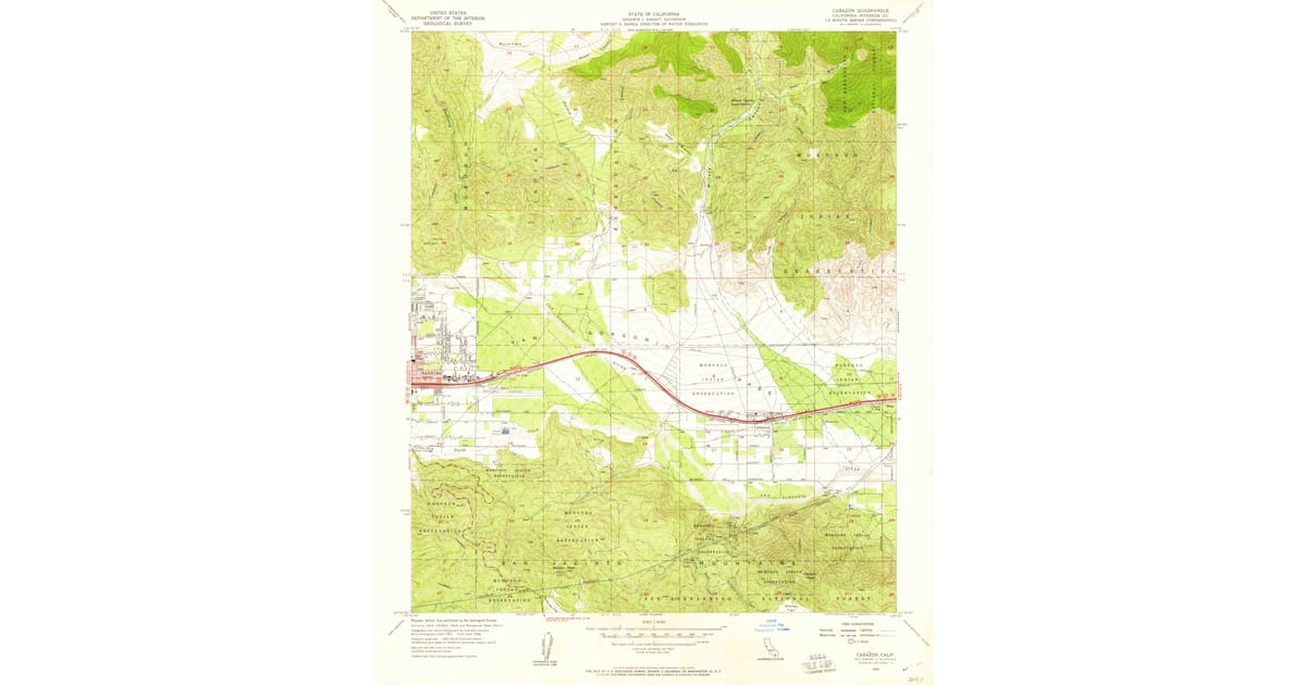1956 Map of Cabazon, CA — High-Res | Pastmaps