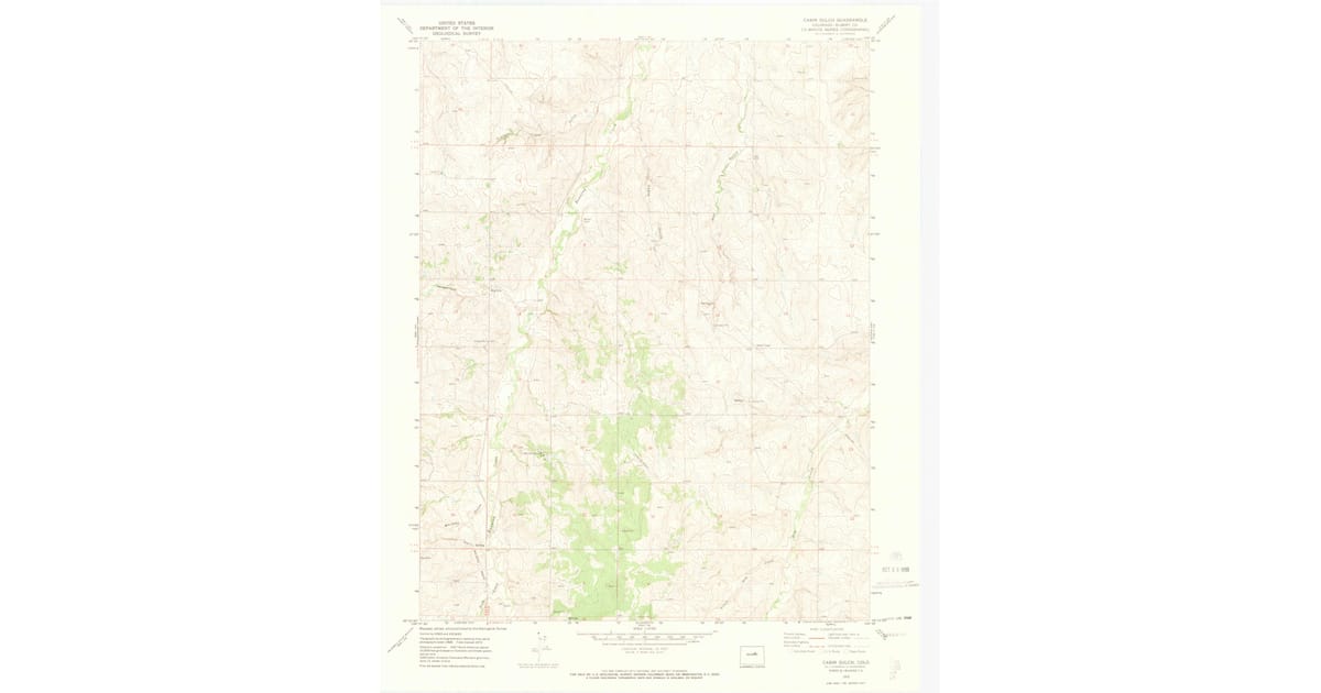 1970 Map of Cabin Gulch, Elbert County, CO — High-Res | Pastmaps