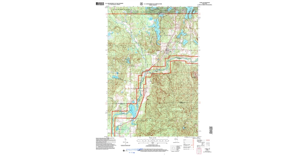 2005 Map of Cable, WI — High-Res | Pastmaps