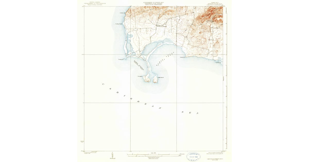1938 Map of Cabo Rojo, PR — High-Res | Pastmaps