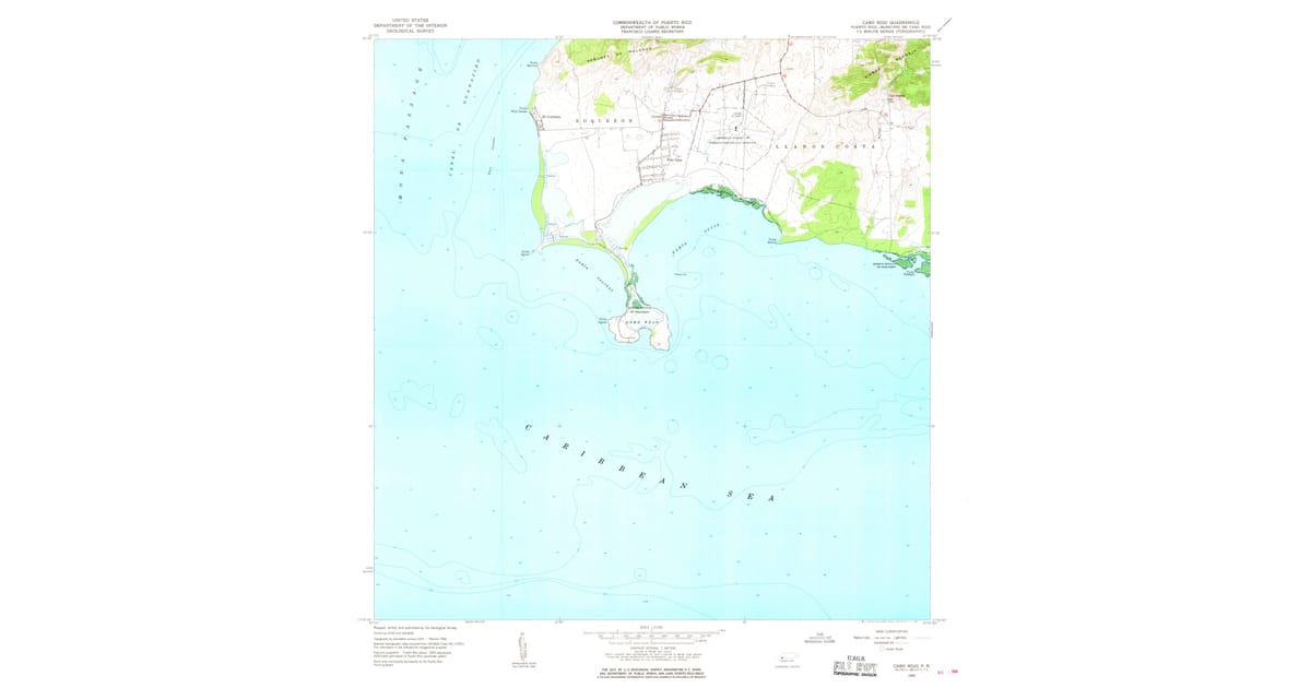 1966 Map of Cabo Rojo, PR — High-Res | Pastmaps