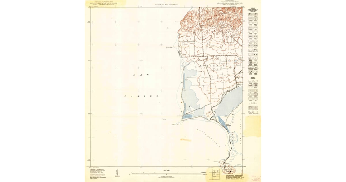 1949 Map of Cabo Rojo NO, Cabo Rojo Municipio, PR — High-Res | Pastmaps