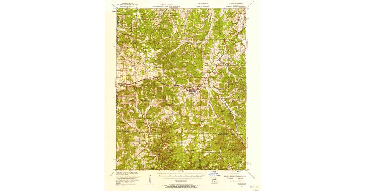 1951 Map of Cabool, MO — High-Res | Pastmaps