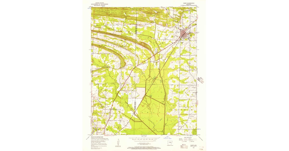 1950s Maps of Willow Lake Subdivision, Cabot | Pastmaps