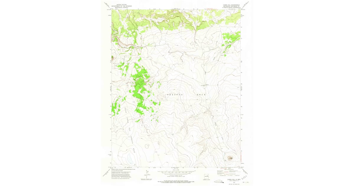 1972 Map of Cabra Hill, San Miguel County, NM — High-Res | Pastmaps