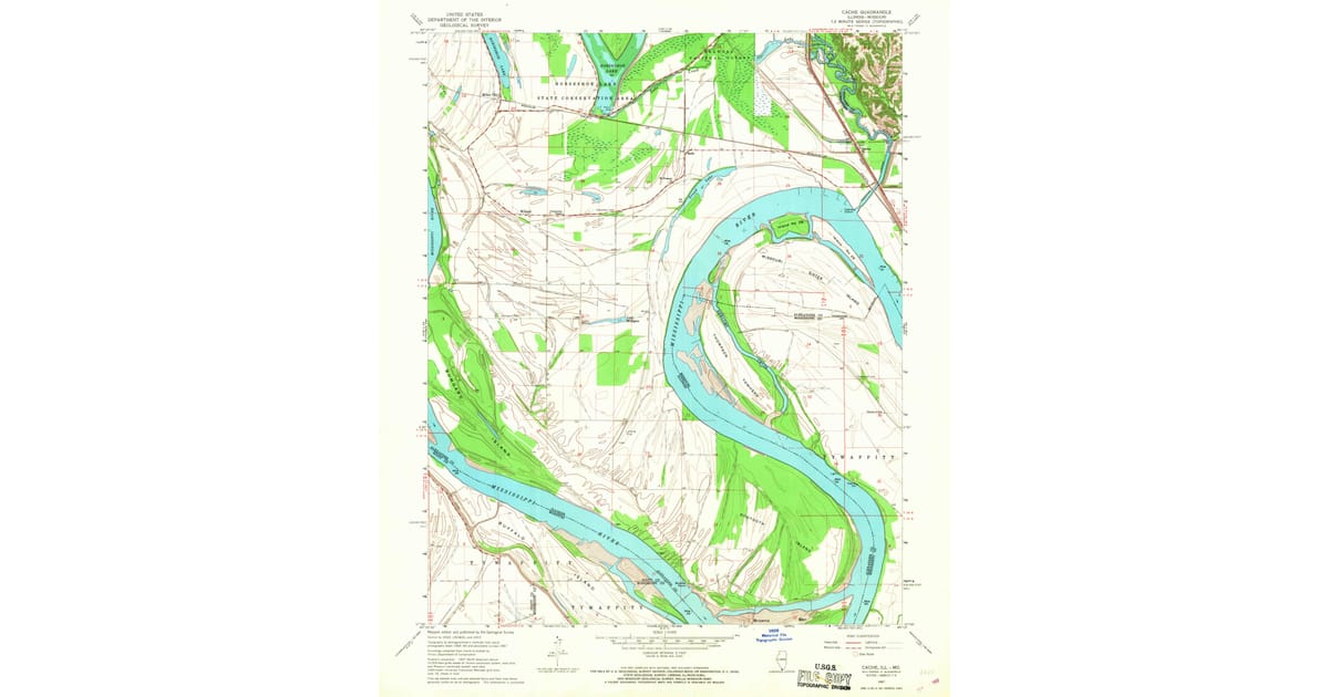 1967 Map of Cache, Alexander County, IL — High-Res | Pastmaps