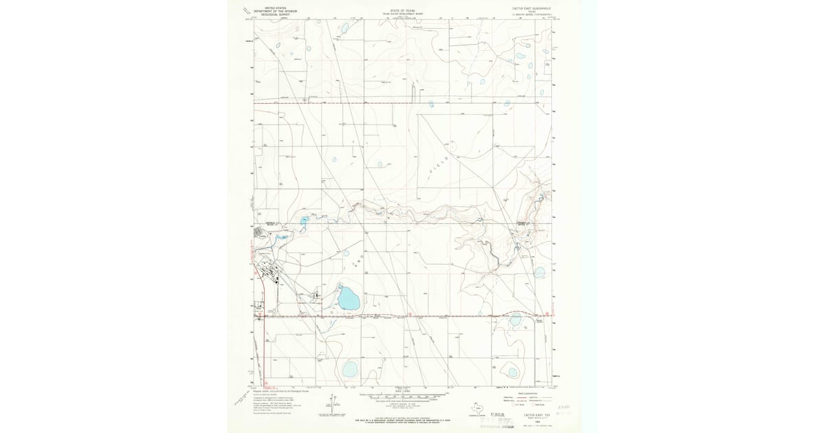 1963 Map of Cactus East, Sherman County, TX — High-Res | Pastmaps