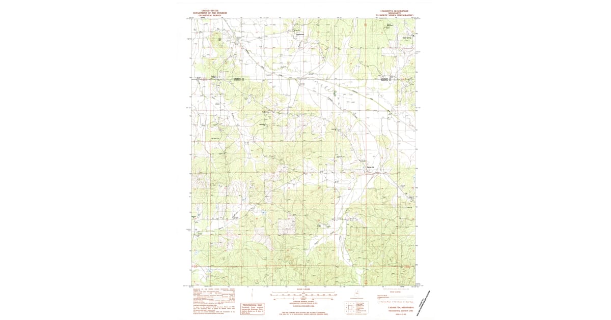 1983 Map of Cadaretta, Webster County, MS — High-Res | Pastmaps