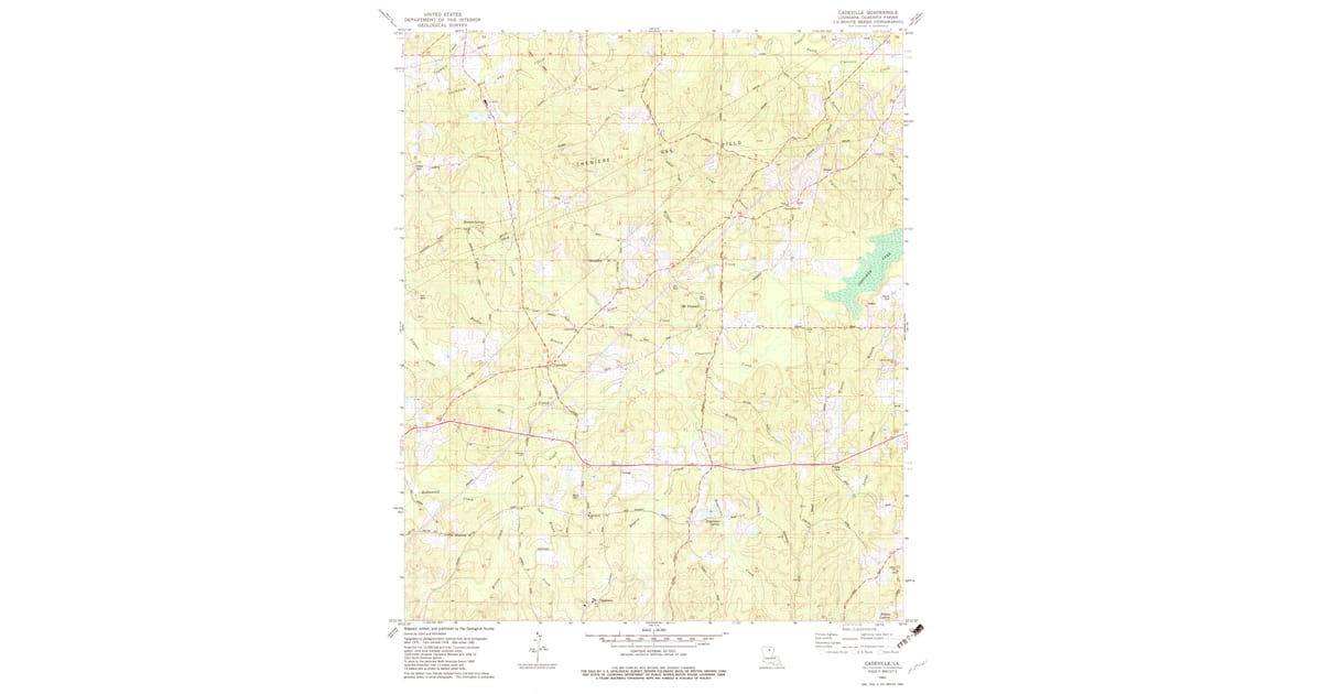 1982 Map of Cadeville, Ouachita Parish, LA — High-Res | Pastmaps