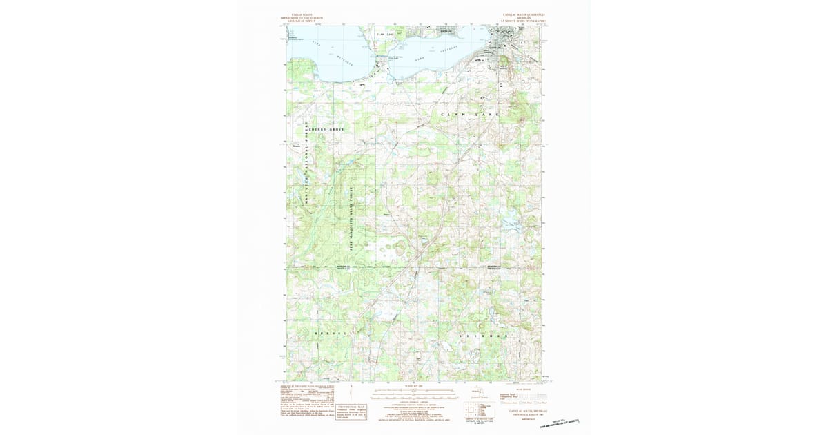 1983 Map of Cadillac South, Wexford County, MI — High-Res | Pastmaps